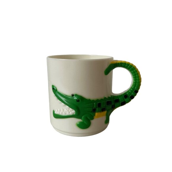 Kitchen | Vintage Kids Plastic Alligator Cup 3d Zoo Animal Retro Mug ...
